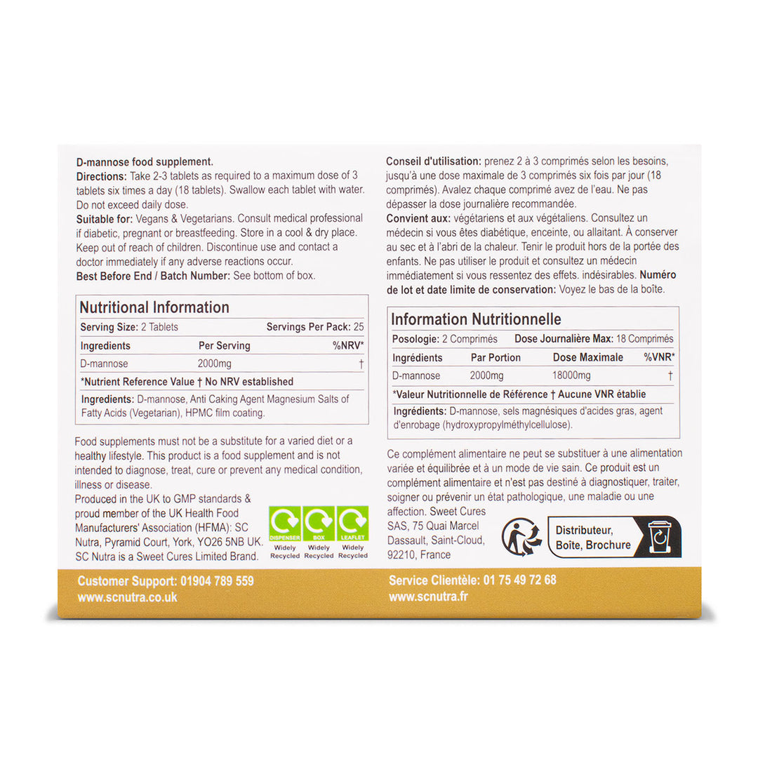 Waterfall D-Mannose Tablets 1000mg – SC Nutra